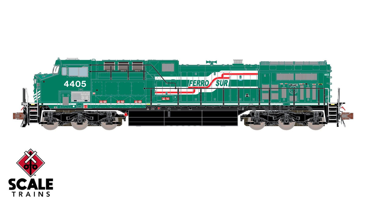 Scaletrains Rivet Counter N Scale GE AC4400CW, Ferrosur / 4405 / DCC & – Hiawatha Hobbies LLC