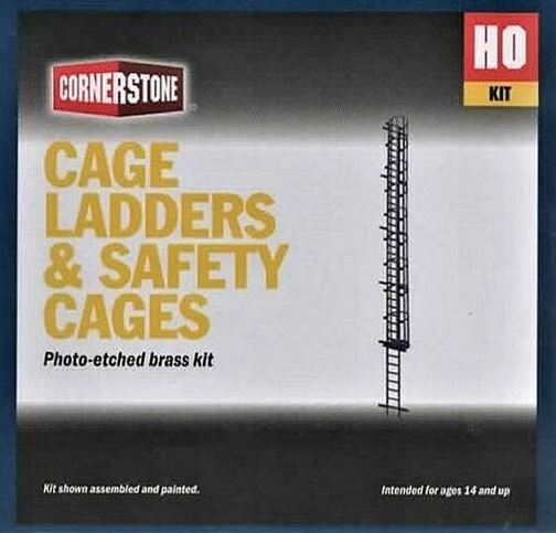 Walthers Cornerstone Cage Ladders and Safety Cages -- Photo-Etched Kit ...