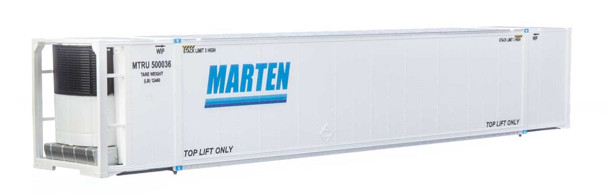53' Reefer Container - Ready to Run -- Marten – Hiawatha Hobbies LLC