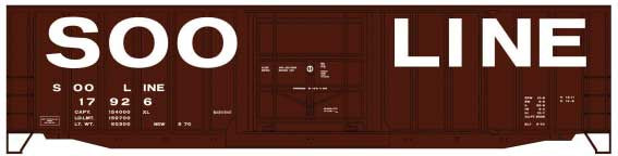 Accurail HO 50' Exterior-Post Modern Boxcar - Kit -- Soo Line #17926 ...