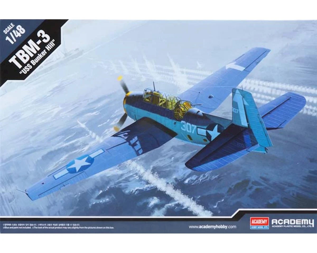 1/48 TBM3 USS Bunker Hill USN Torpedo Bomber – Hiawatha Hobbies LLC