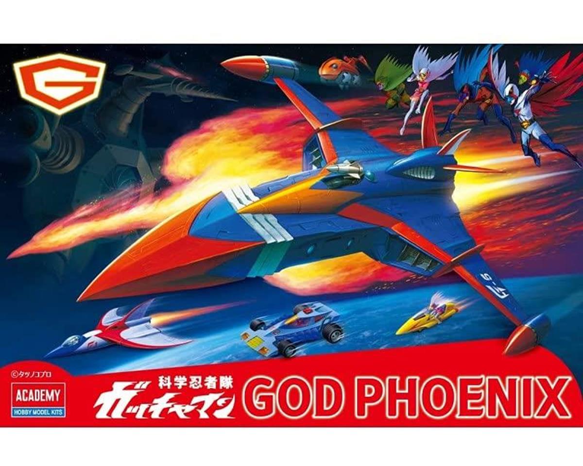 Gatchaman II: New God Phoenix Spacecraft w/LED Set, 5 Figures & 5 Vehi ...