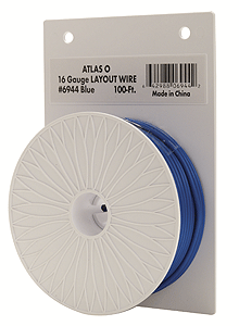 Atlas O 100' Heavy Duty Layout Wire, 16 Gauge / Blue - ATO6944 ...