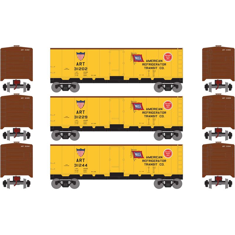 Roundhouse HO 40' Steel Reefer, ART (3) - RND2194 – Hiawatha Hobbies LLC