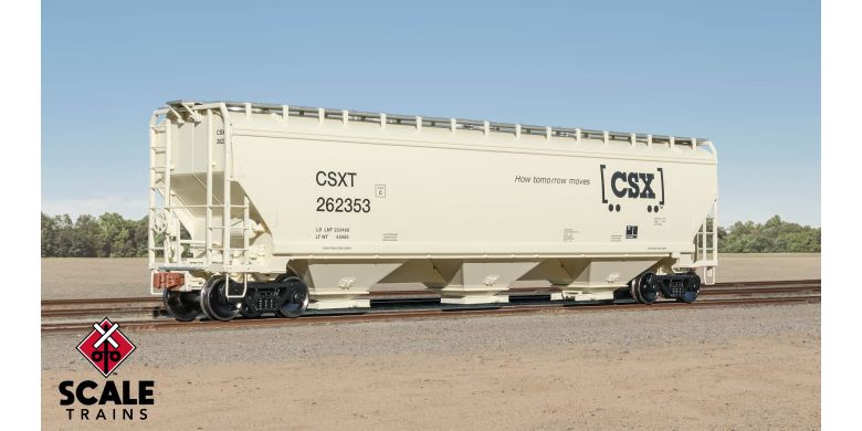 Operator HO Scale Gunderson 5188 Covered Hopper, CSX/Boxcar Logo #2623 ...