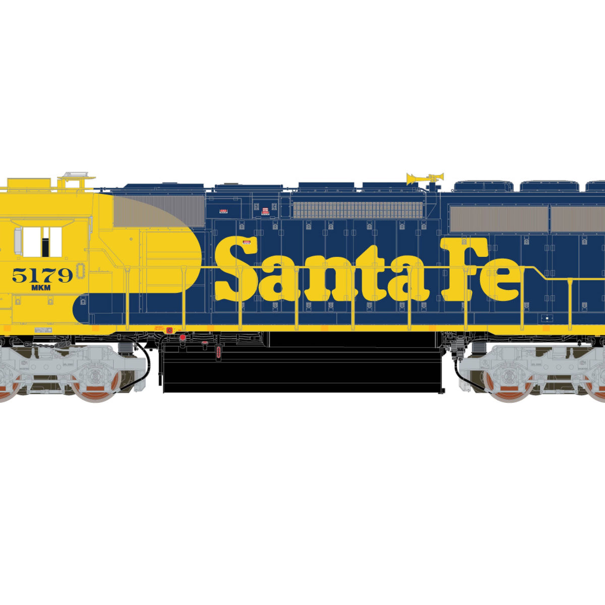 Rivet Counter HO Scale EMD SD40-2, Santa Fe (ATSF) / Nose Headlight/Di ...