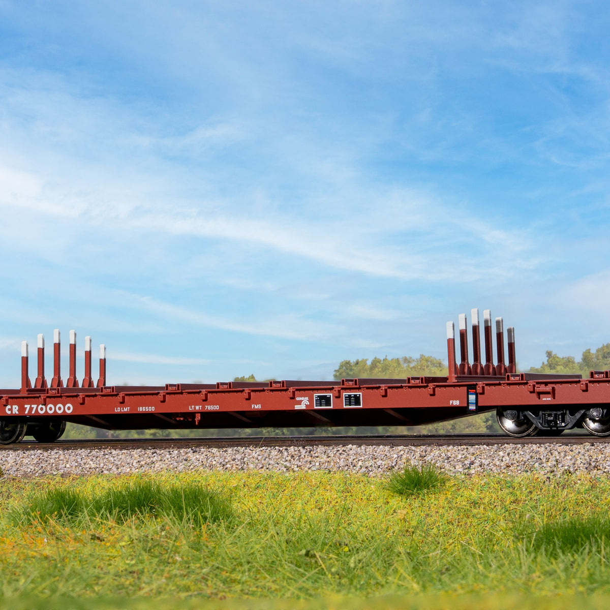 Rivet Counter HypoTypical HO Scale BSC F68BH Finger Rack Flatcar, Conr ...