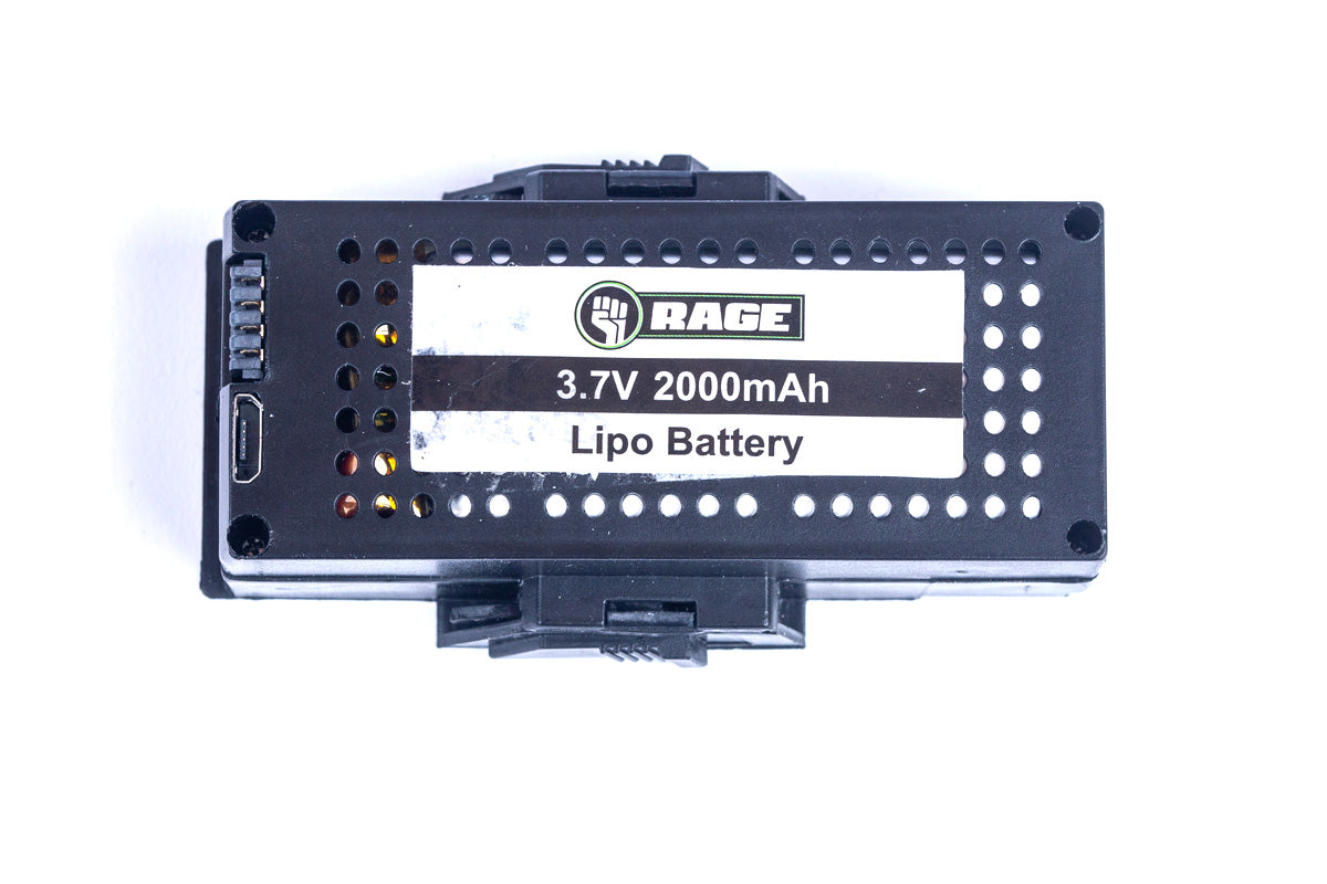 Rage RC 3.7V 1S 2000mAh Lipo Battery w/Case; Stinger 2.0 - RGR4412 ...
