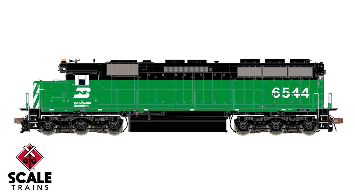 Scaletrains Rivet Counter HO Scale EMD SD45 Phase III, Burlington Nort ...